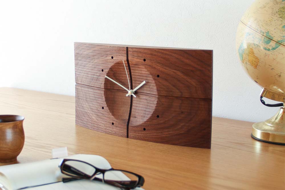旭川クラフト 工房アームズ Arms Shade Clock シェイドクロック | 無垢にこだわる旭川家具・飛騨家具の専門店 | MUKU工房