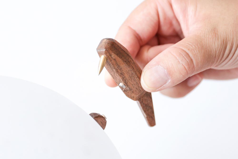 Asahikawa craft Hayami Kenji Akari Moon fo bird Picidae | 無垢にこだわる旭川家具 ...