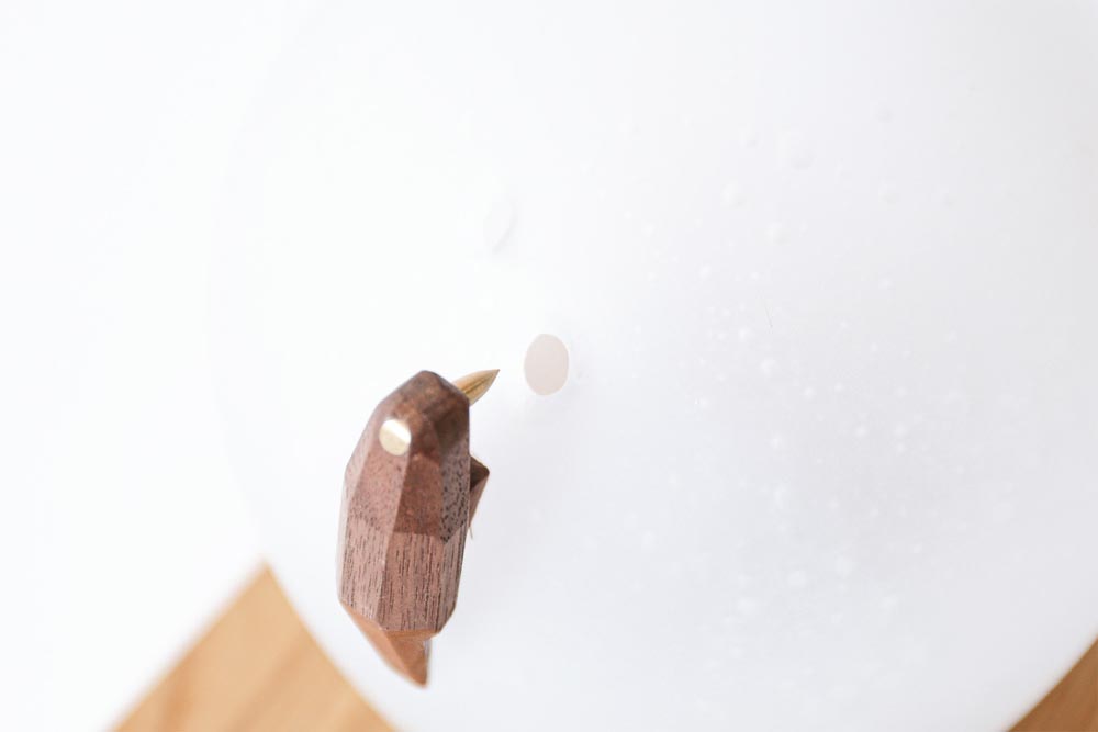 Asahikawa craft Hayami Kenji Akari Moon fo bird Picidae | MUKU工房